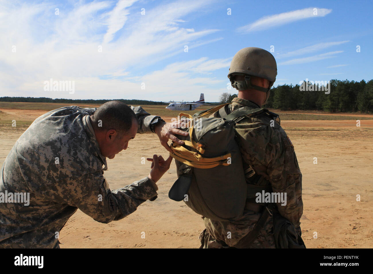A U.S. Army jumpmaster with U.S. Army John F. Kennedy Special Warfare ...