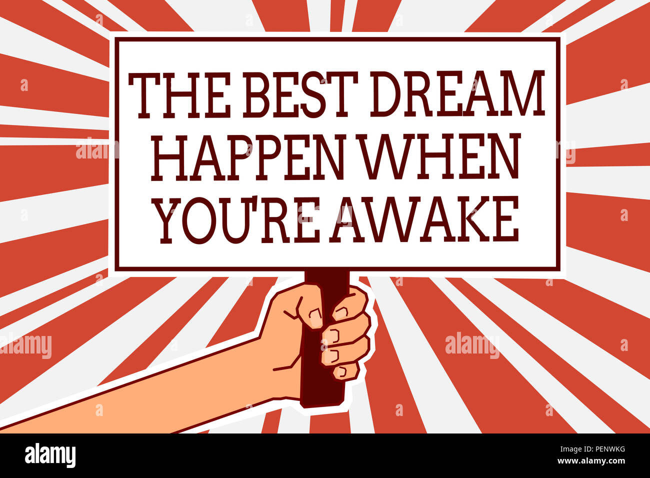 Writing note showing The Best Dream Happen When You re are Awake ...