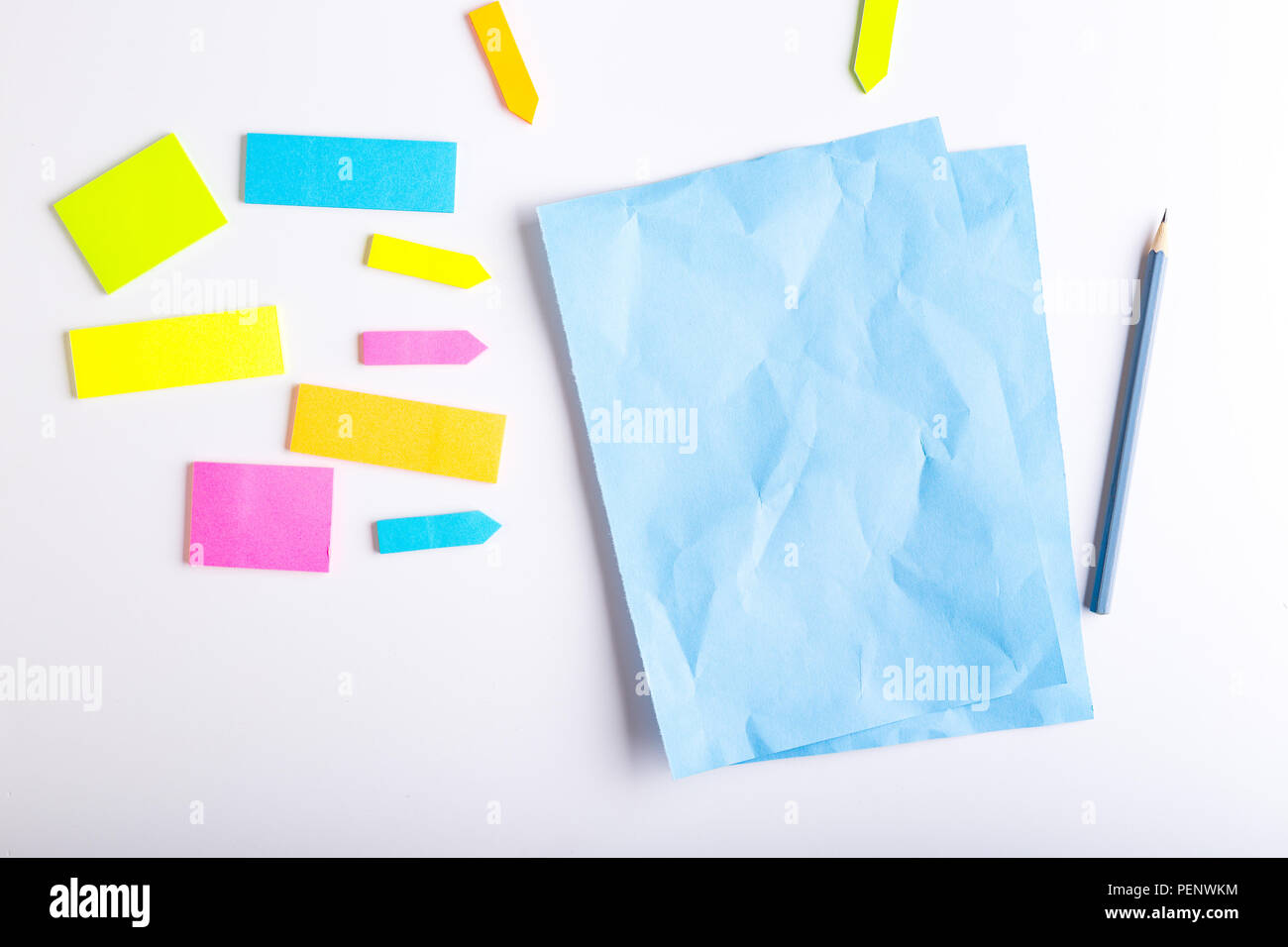 Blank sticky notes with different colors and shapes Stock Photo - Alamy