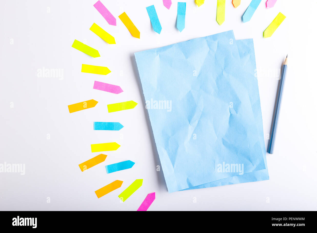 Blank sticky notes with different colors and shapes Stock Photo - Alamy