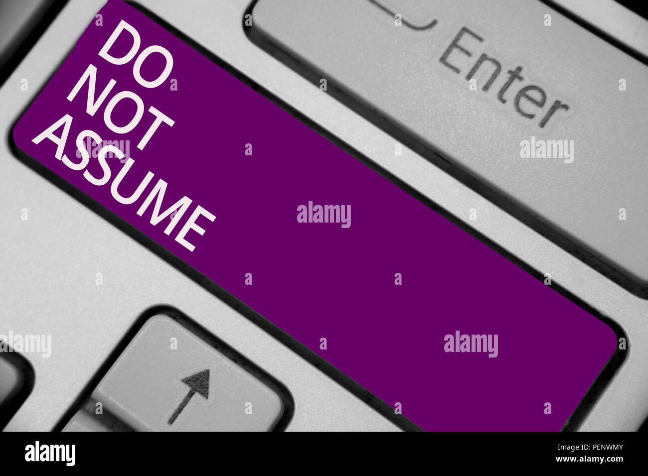 Text sign showing Do Not Assume. Conceptual photo Ask first to avoid ...