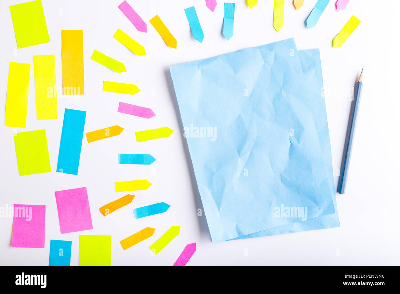 Blank sticky notes with different colors and shapes Stock Photo - Alamy