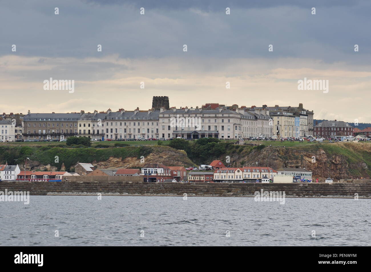 East Terrace, including at centre, the Royal Hotel, on the clifftop at ...