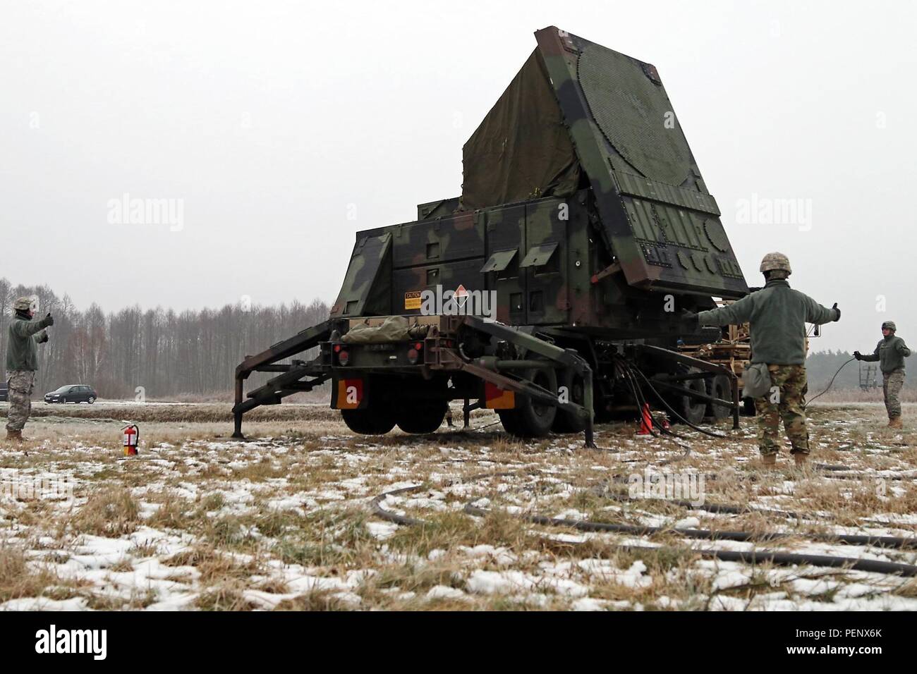 Soldiers assigned to A Battery, 5th Battalion, 7th Air Defense ...