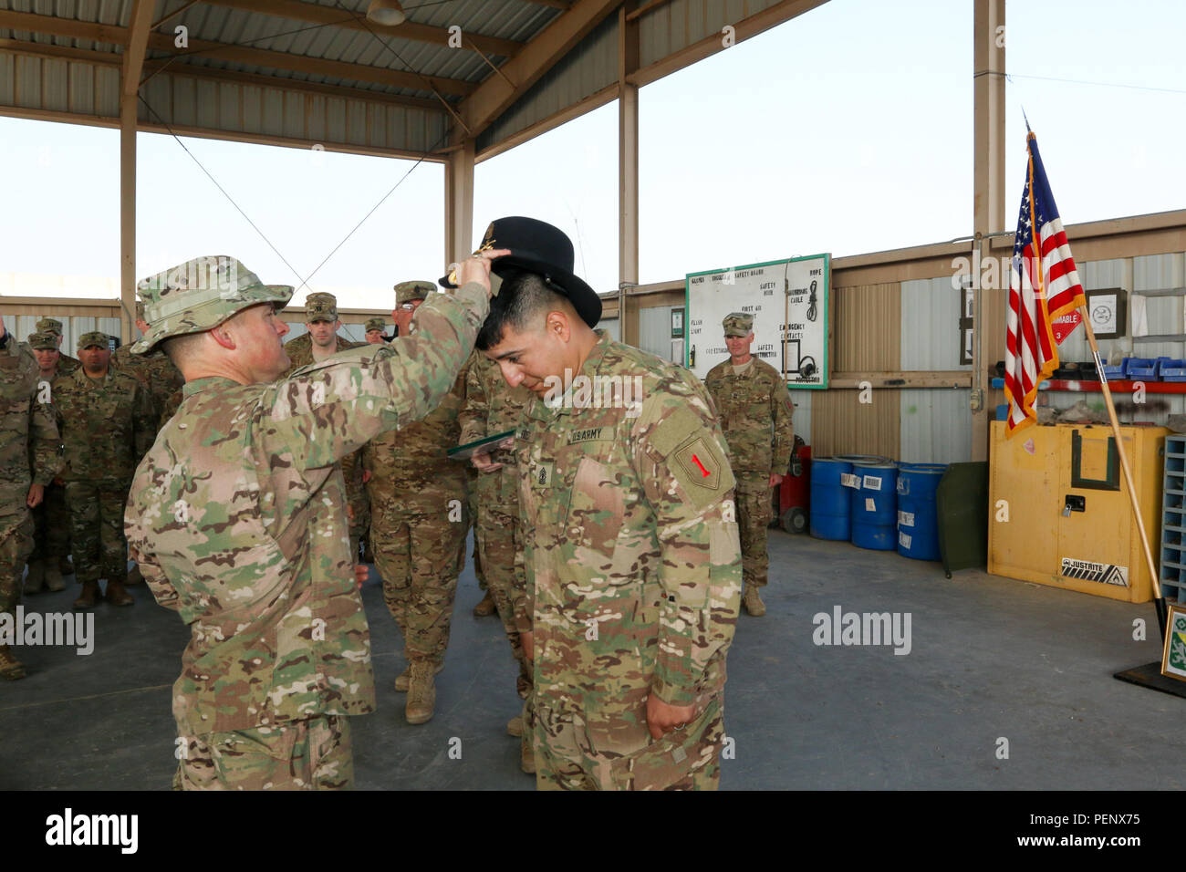 Col. Miles Brown (left), commander of 2nd Armored Brigade Combat Team ...