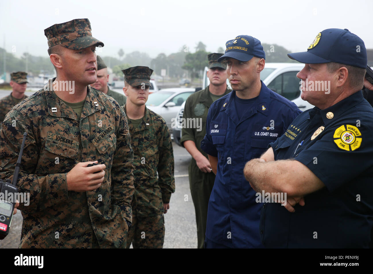 Marine Capt. Shane Vickers, the officer in charge of Marine Wing ...