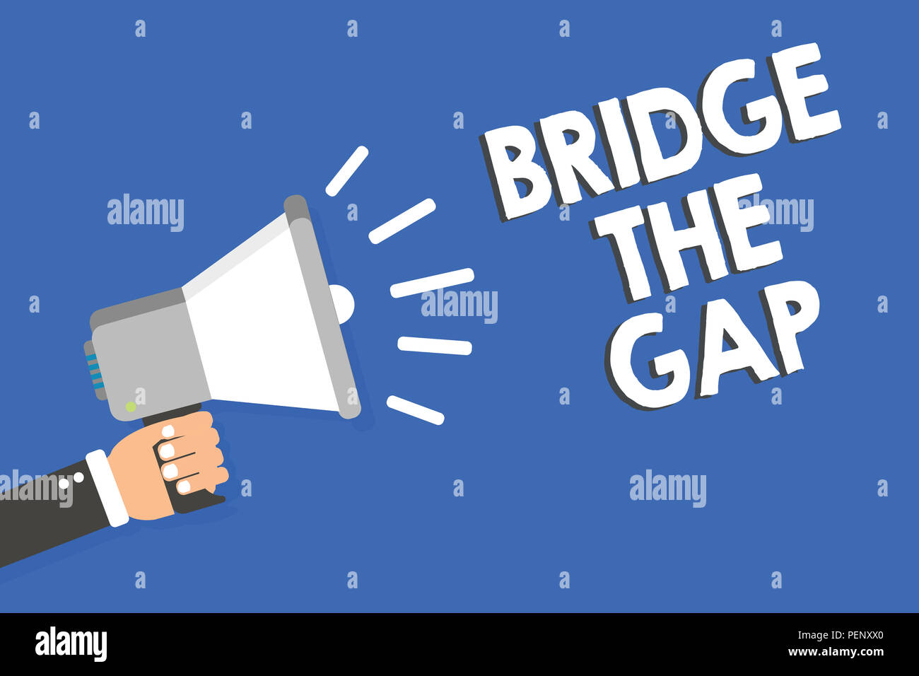 Text sign showing Bridge The Gap. Conceptual photo Overcome the ...