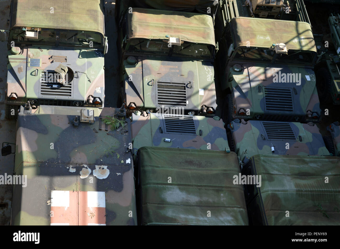 Vehicles and equipment from 2nd Battalion, 27th Infantry Regiment, 3rd ...