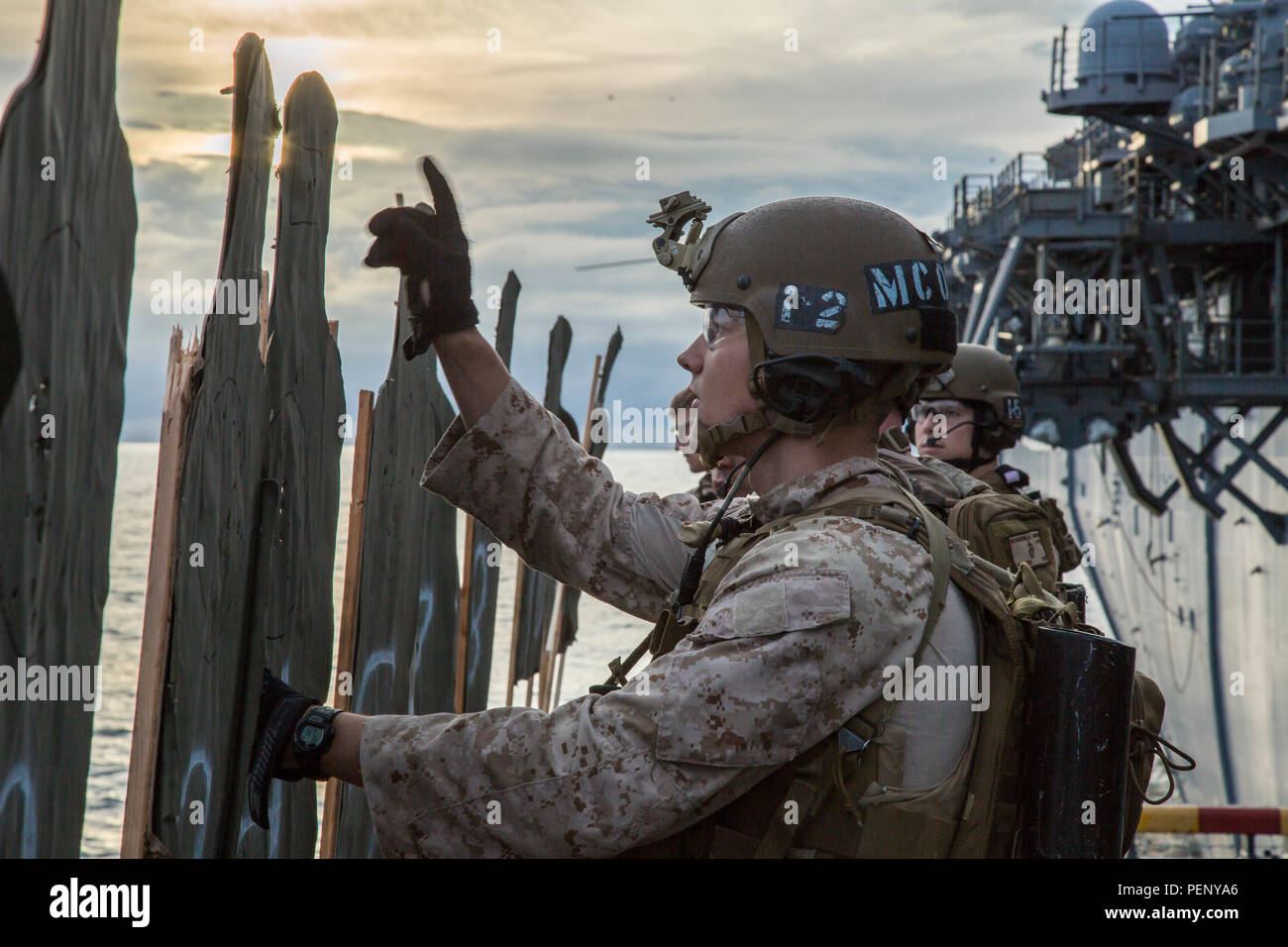 U.S. Marine Sergeant Michael Mcauthey with Maritime Raid Force, 13th ...