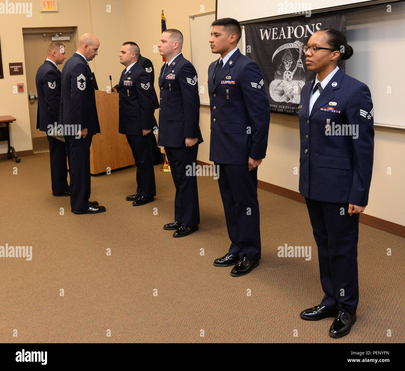 Chief Master Sgt. Brian Huber, 2nd Mission Support Group superintendent ...