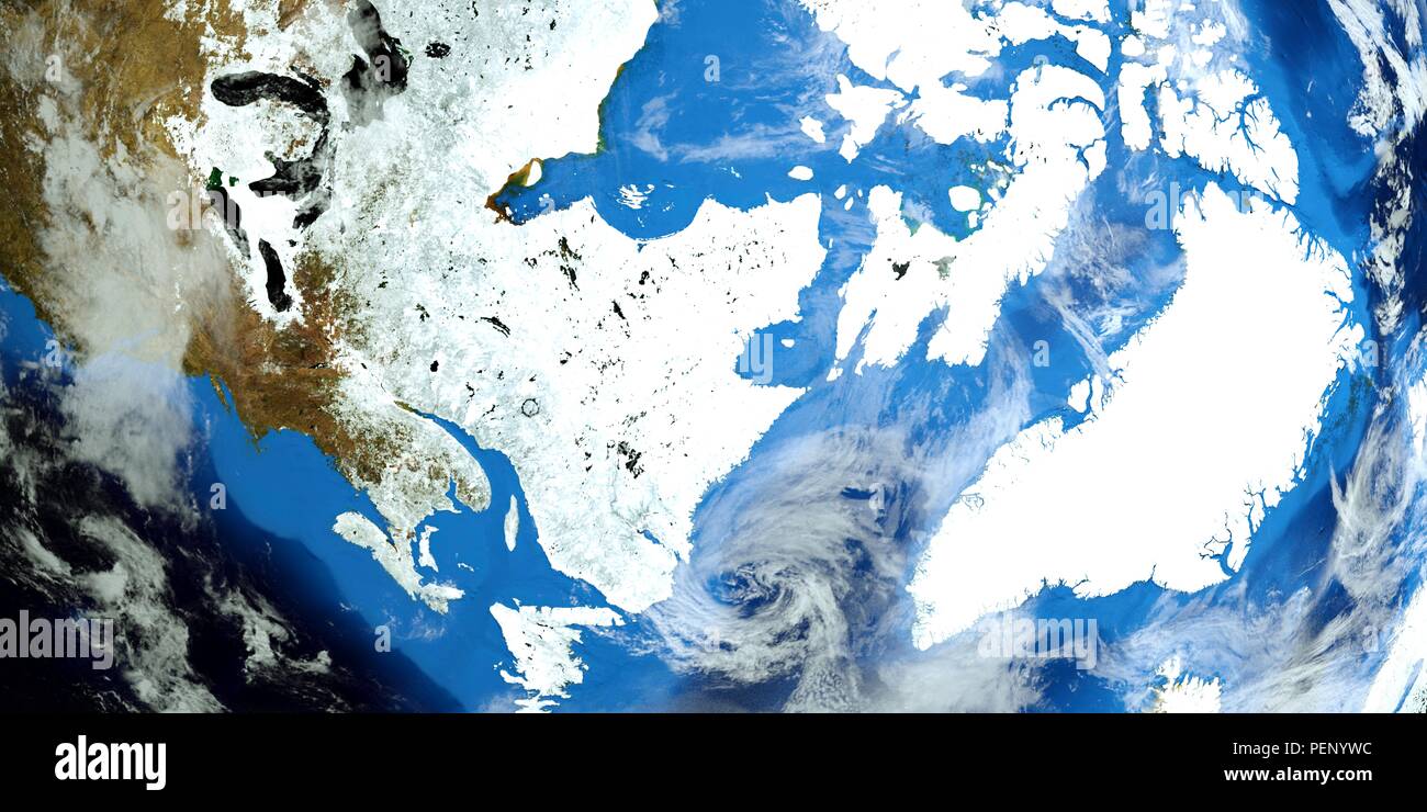 Globe view from north pole hi-res stock photography and images - Alamy