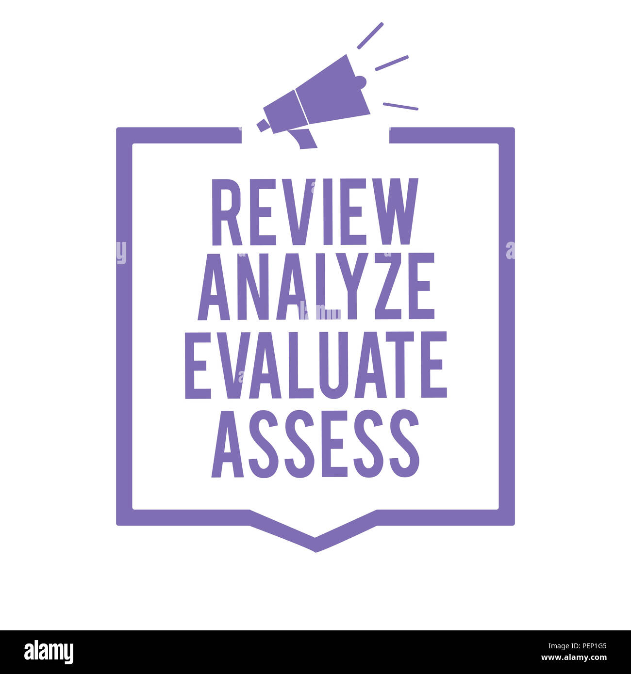 Handwriting Text Writing Review Analyze Evaluate Assess Concept