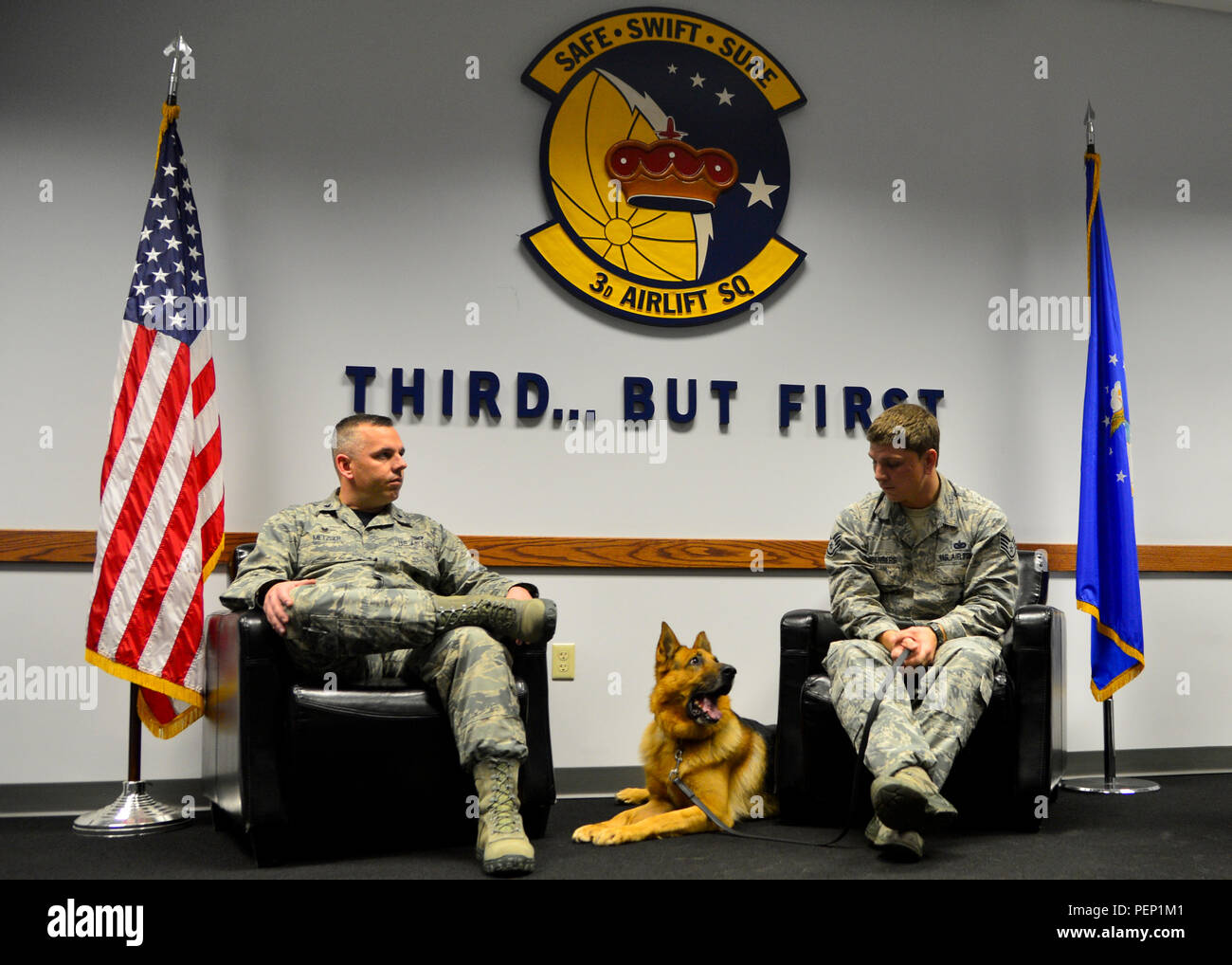 Lt. Col. Dana Metzger, 436th Security Forces Squadron commander, left ...