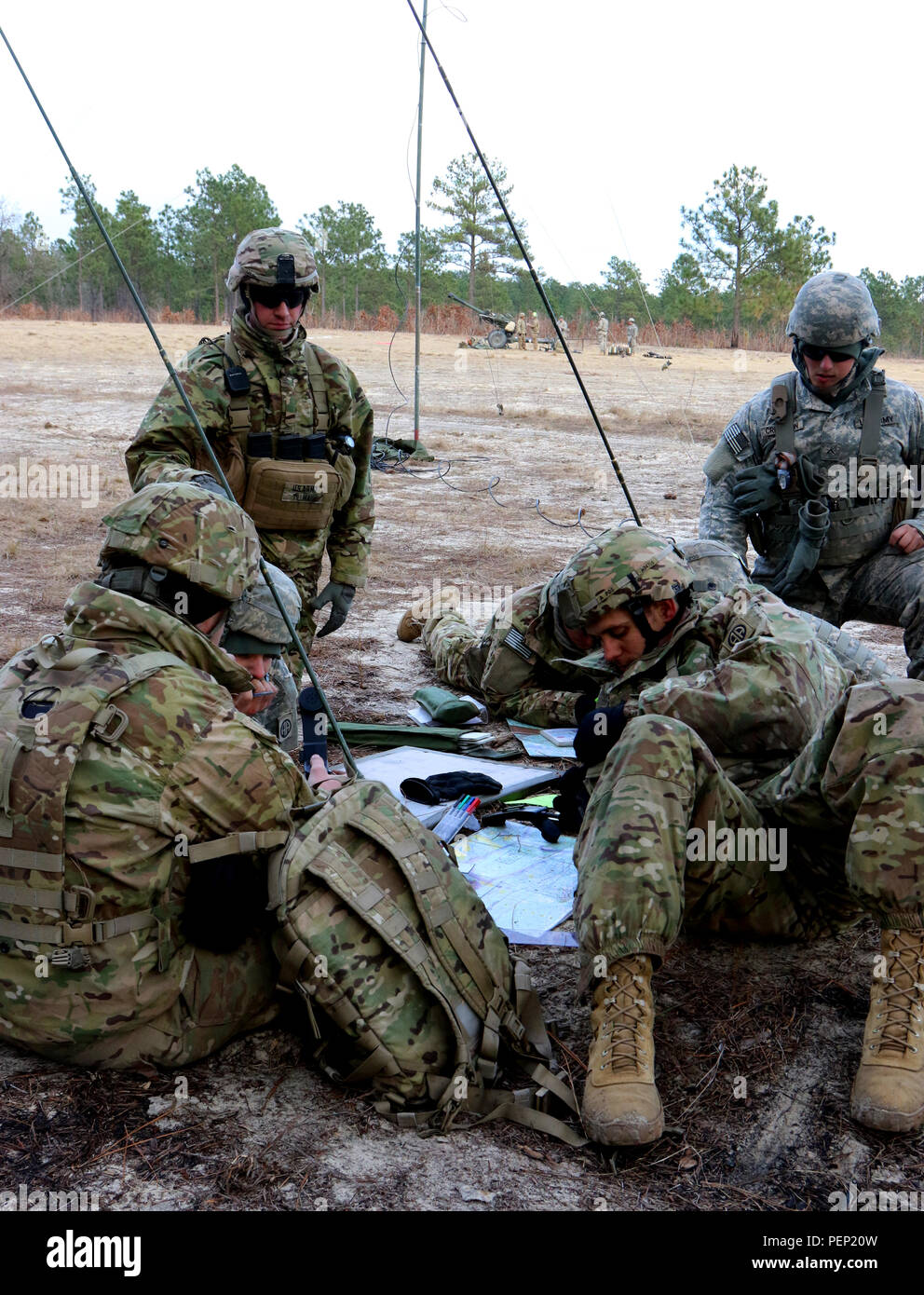 A fire direction team assigned to the 82nd Airborne Division Artillery ...