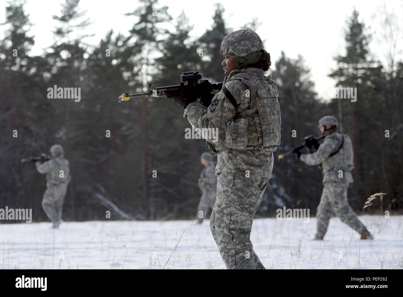 U.S. Soldiers assigned to 554th Military Police Company participate in ...