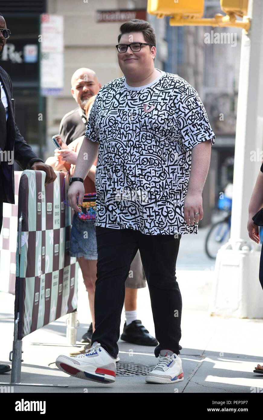 New York, NY, USA. 15th Aug, 2018. Jordan Smith out and about for ...