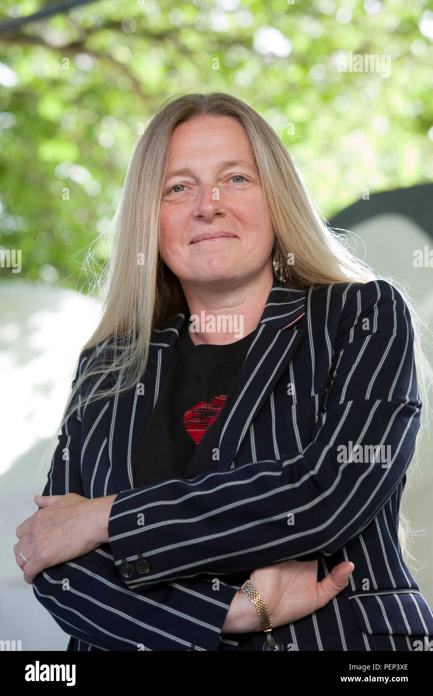 Edinburgh, UK. 16th August, 2018. Nicola Upson, the British novelist ...