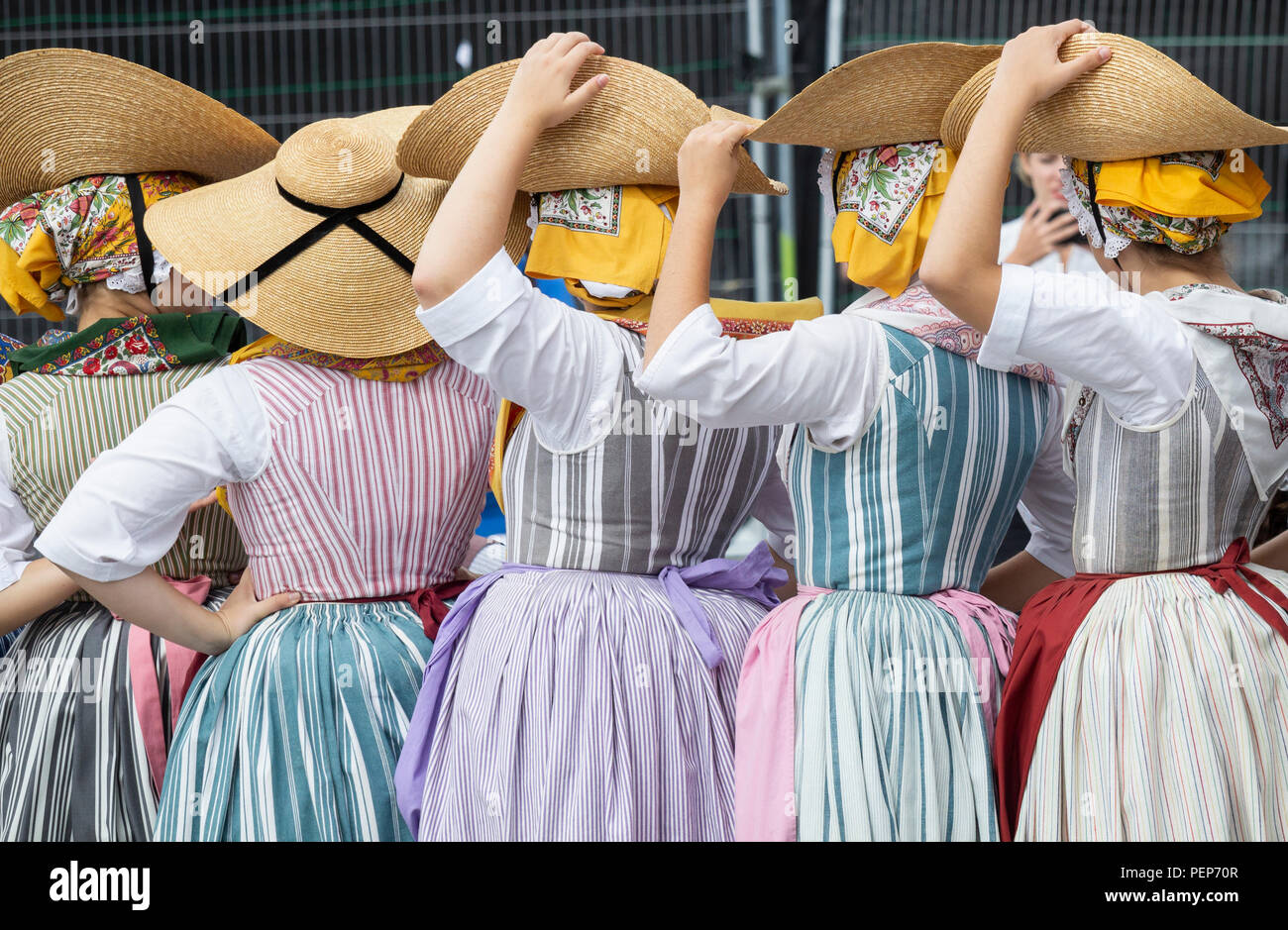 Dancers from France at the opening day of the Billingham International ...