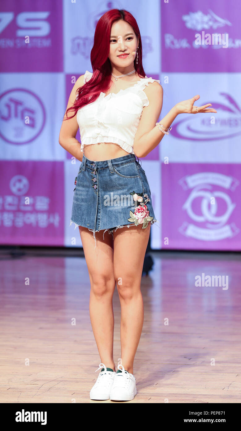 Seoul, South Korea. 16th Aug, 2018. S. Korean girl group Berry Good Seo ...