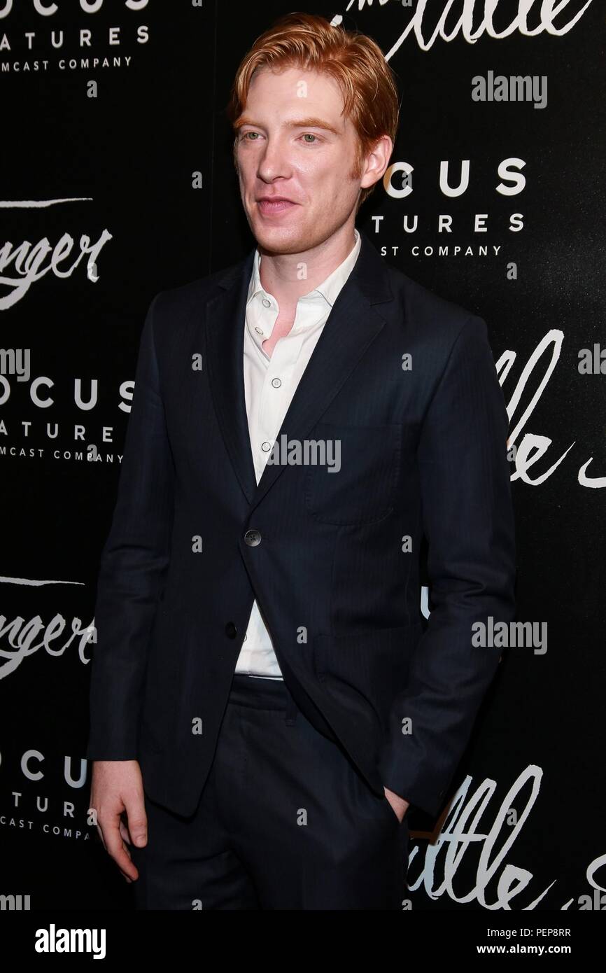 New York, NY, USA. 16th Aug, 2018. Domhnall Gleeson at arrivals for THE ...