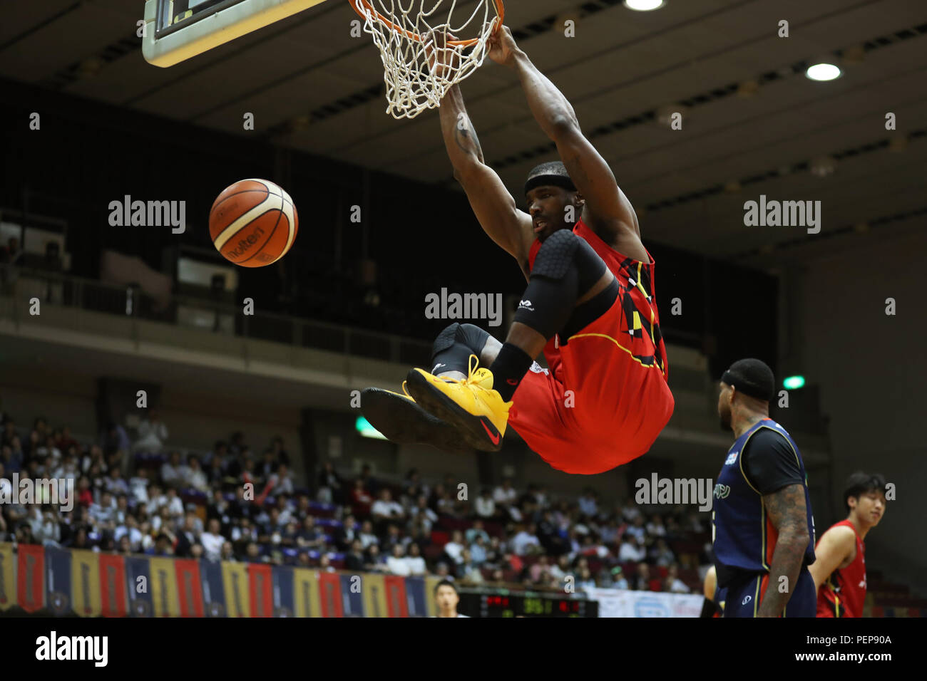 Kanagawa, Japan. 27th Apr, 2018. Justin Burrell (Diamond Dolphins ...