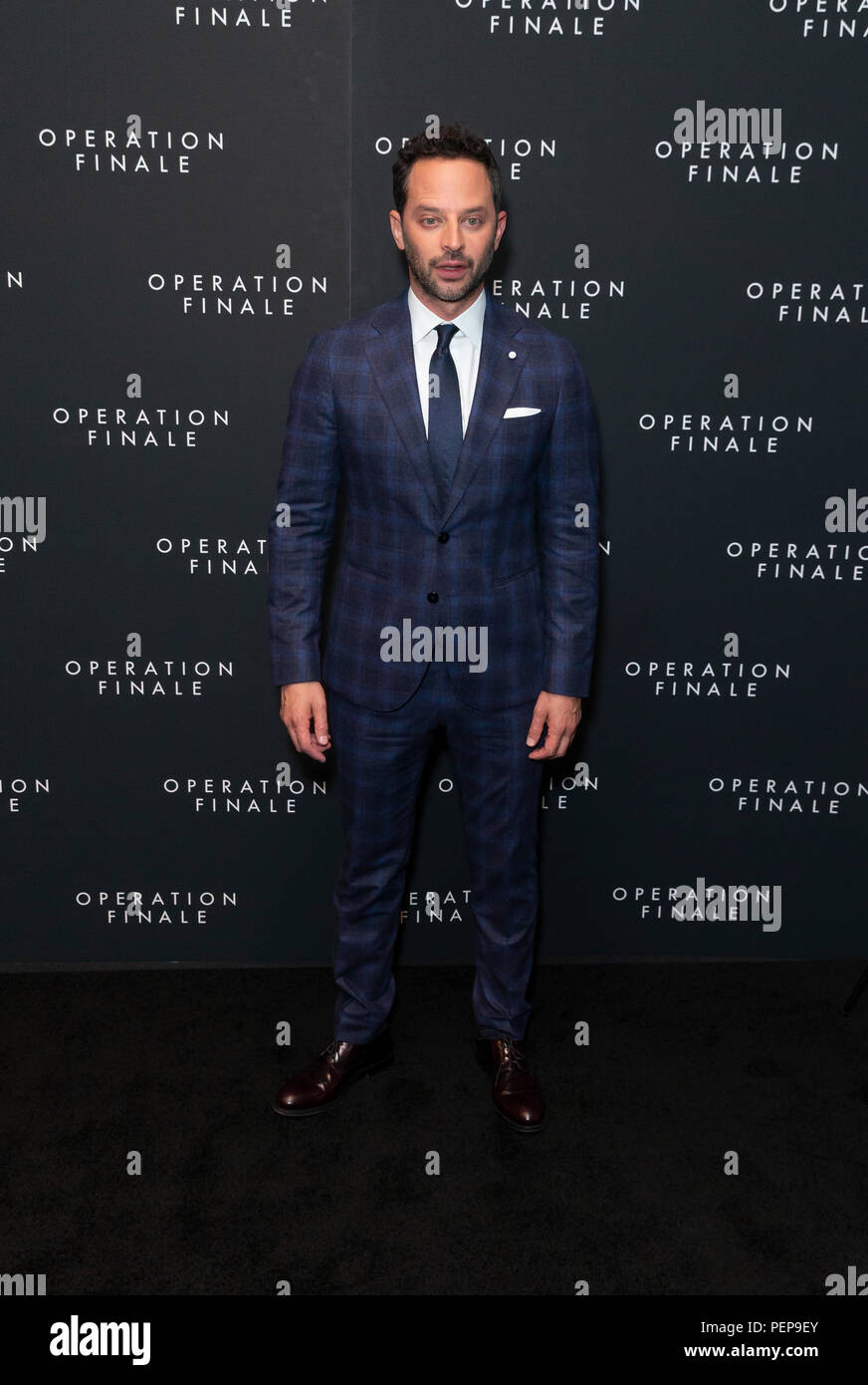 New York, USA - August 16, 2018: Nick Kroll attends Operation Finale ...
