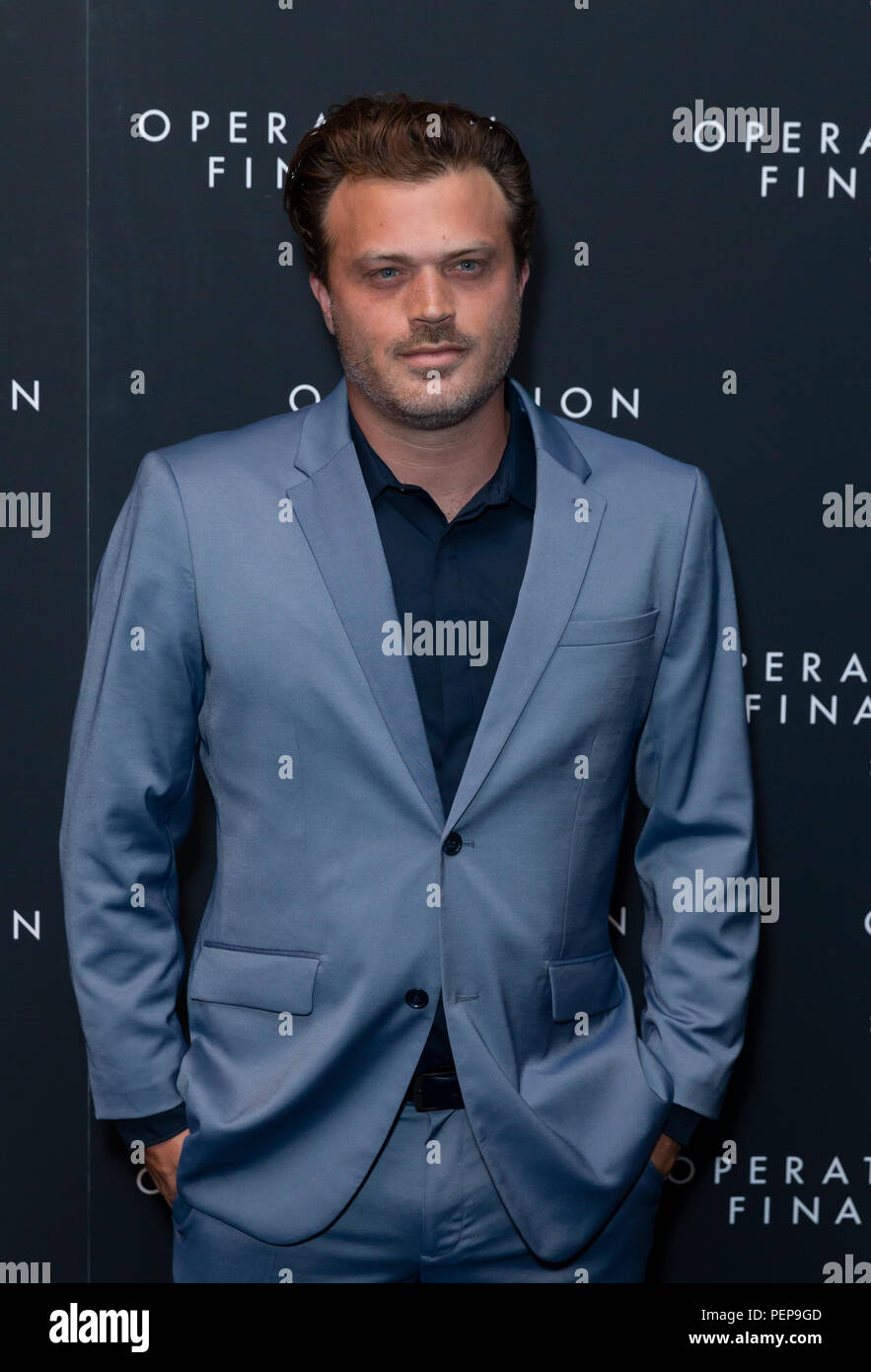 New York, USA - August 16, 2018: Greg Hill attends Operation Finale ...