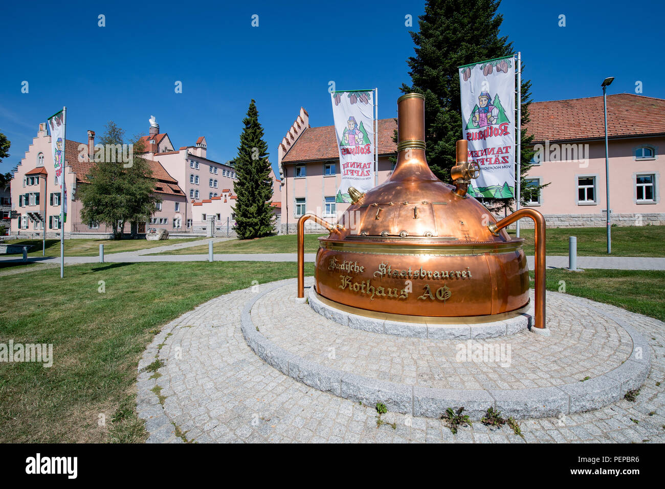 27 July 2018, Germany, Rothaus: View of the Badische Staatsbrauerei ...