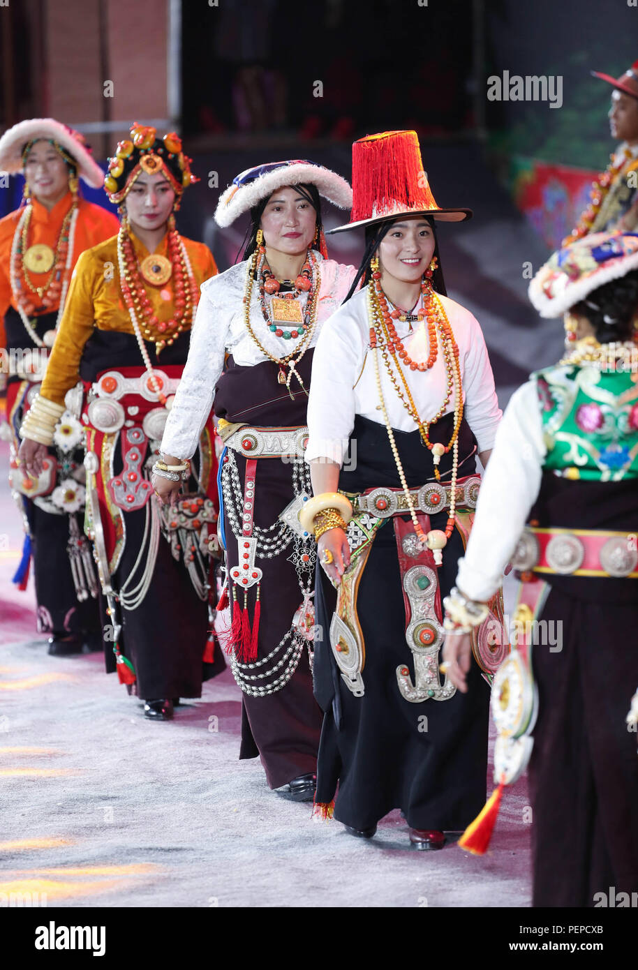 Rangtang, China's Sichuan Province. 16th Aug, 2018. People of Tibetan ...
