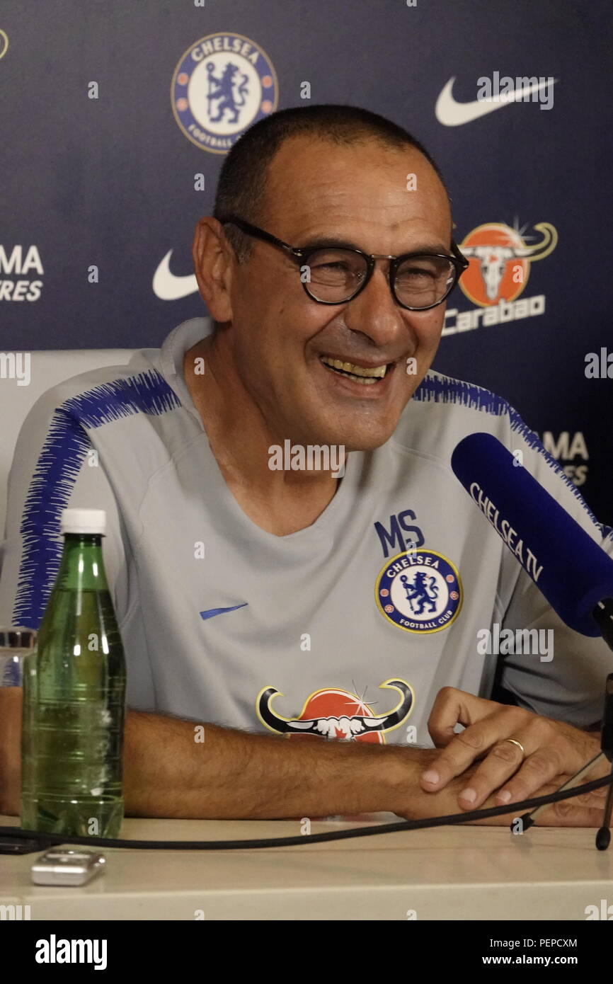 17th August, 2018 Chelsea Training Ground, Cobham, Surrey, UK Maurizio ...