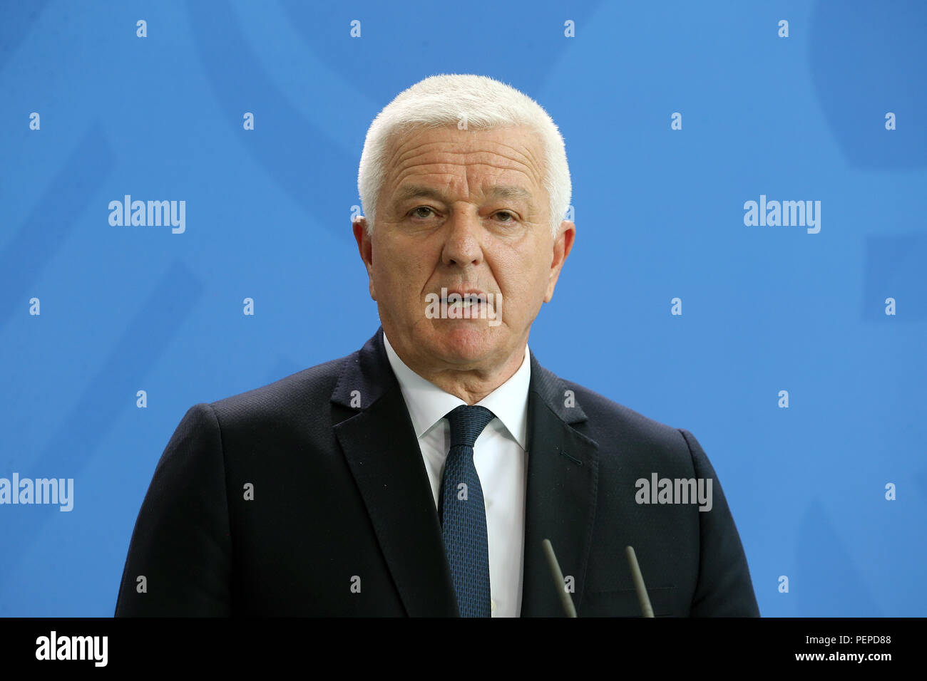Berlin, Germany. 17th Aug, 2018. Dusko Markovic, Prime Minister of ...