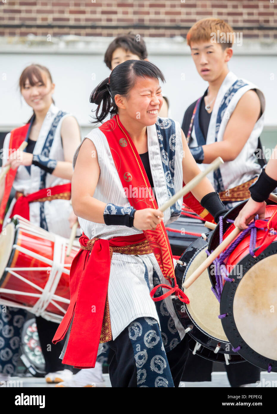 . Taiko drummers from Japan at the Billingham International Folklore ...