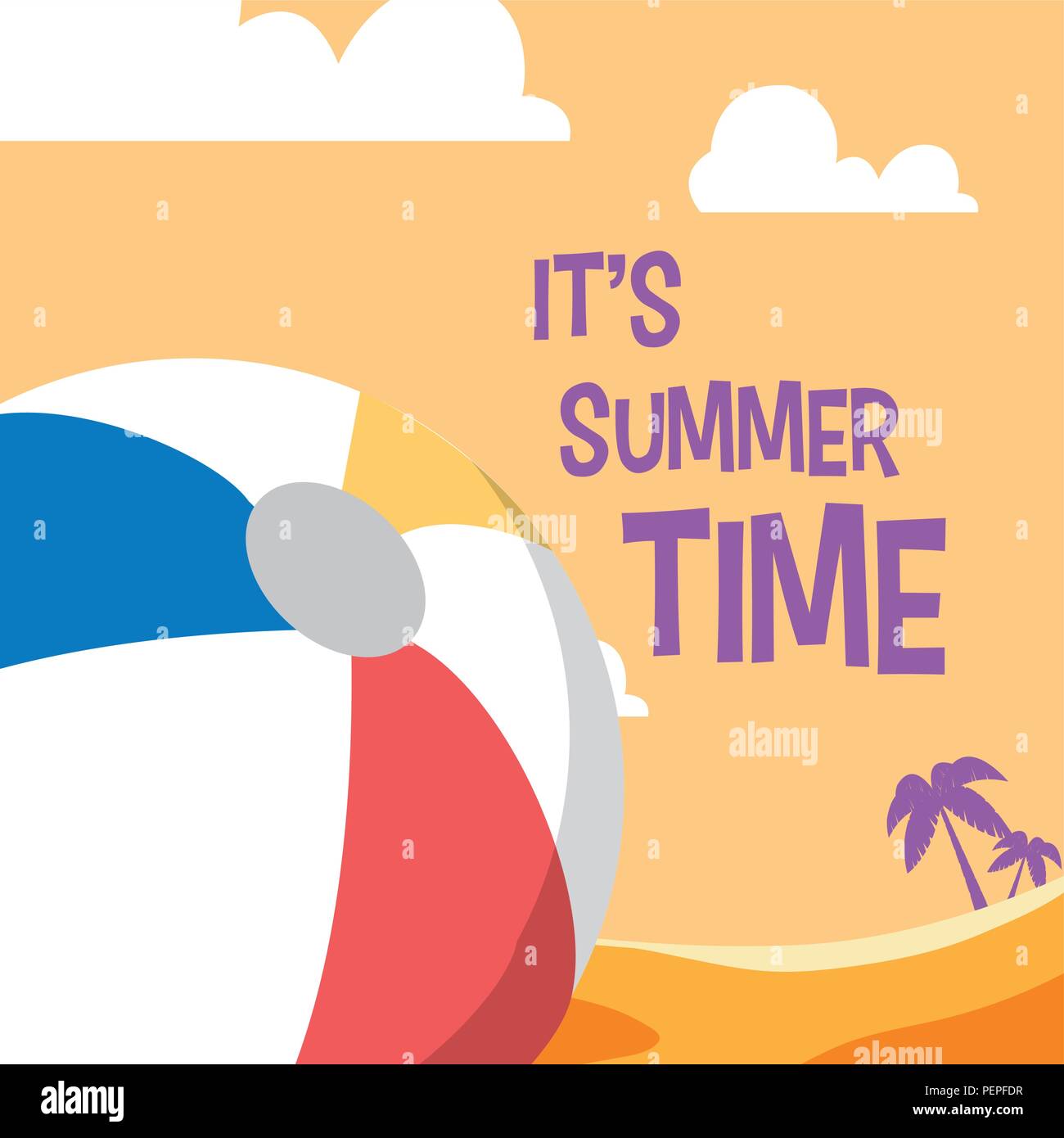 Its summer time card Stock Vector Image & Art - Alamy