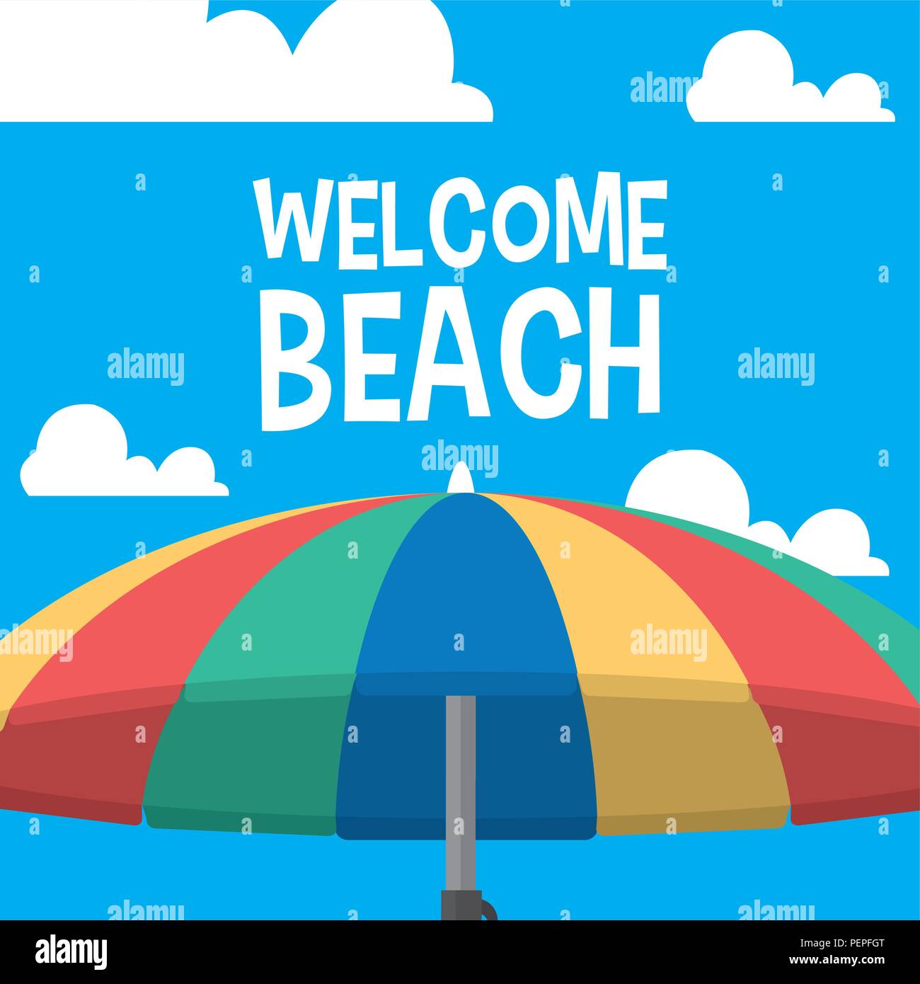 Welcome beach card Stock Vector Image & Art - Alamy