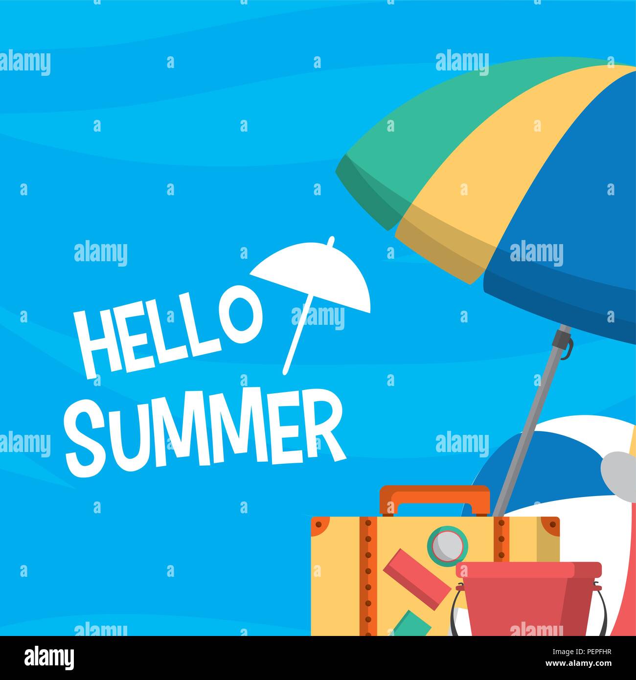 Hello sumer card Stock Vector Image & Art - Alamy