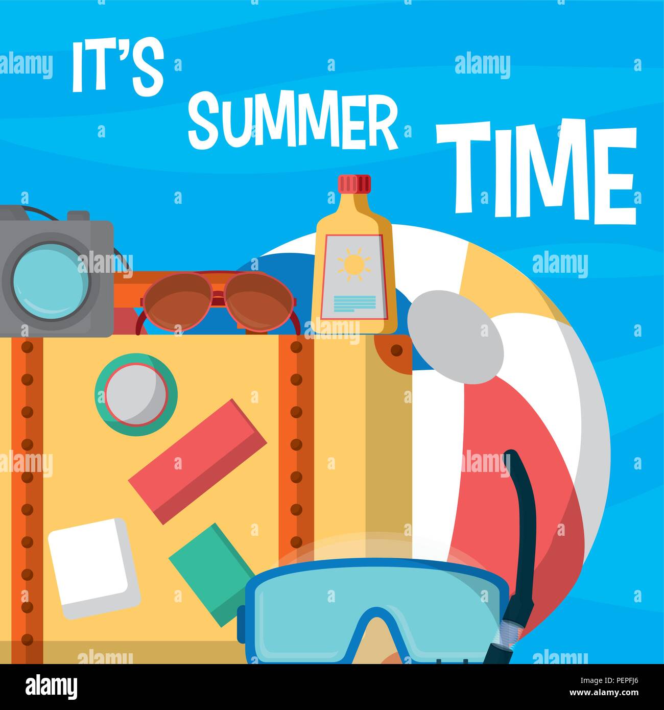 Its summer time card Stock Vector Image & Art - Alamy