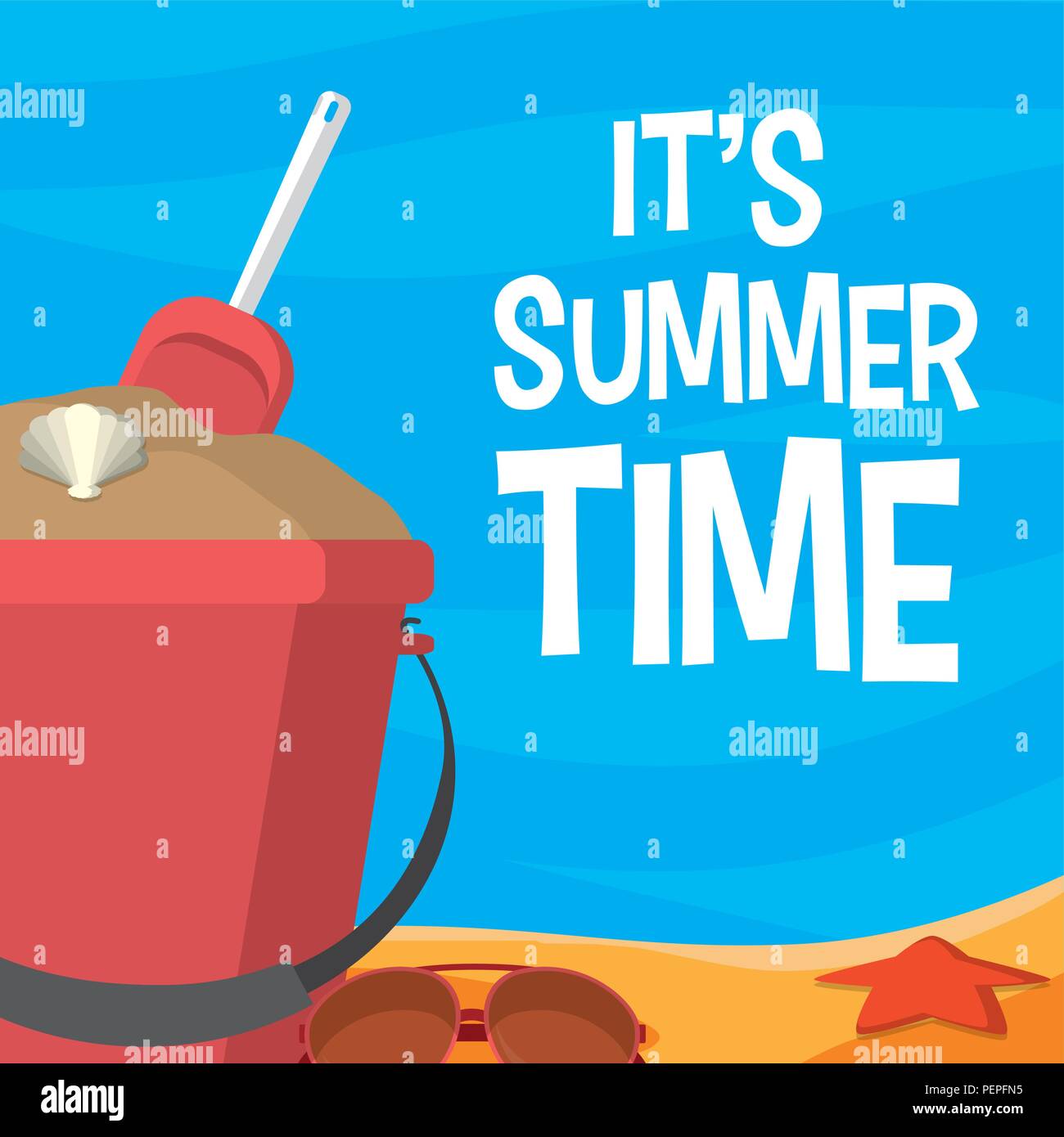 Its summer time card Stock Vector Image & Art - Alamy