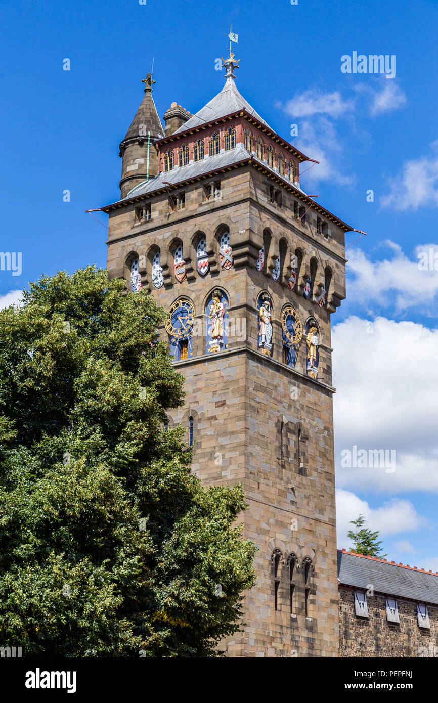 Castle of Cardiff, Wales, UK Stock Photo - Alamy