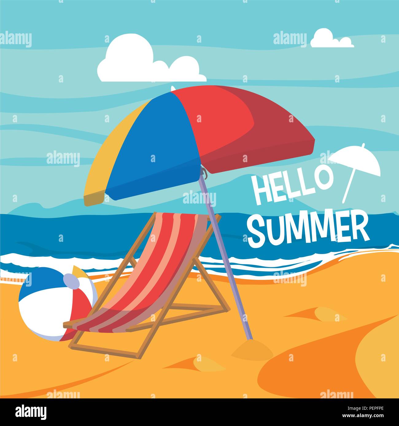 Hello sumer card Stock Vector Image & Art - Alamy