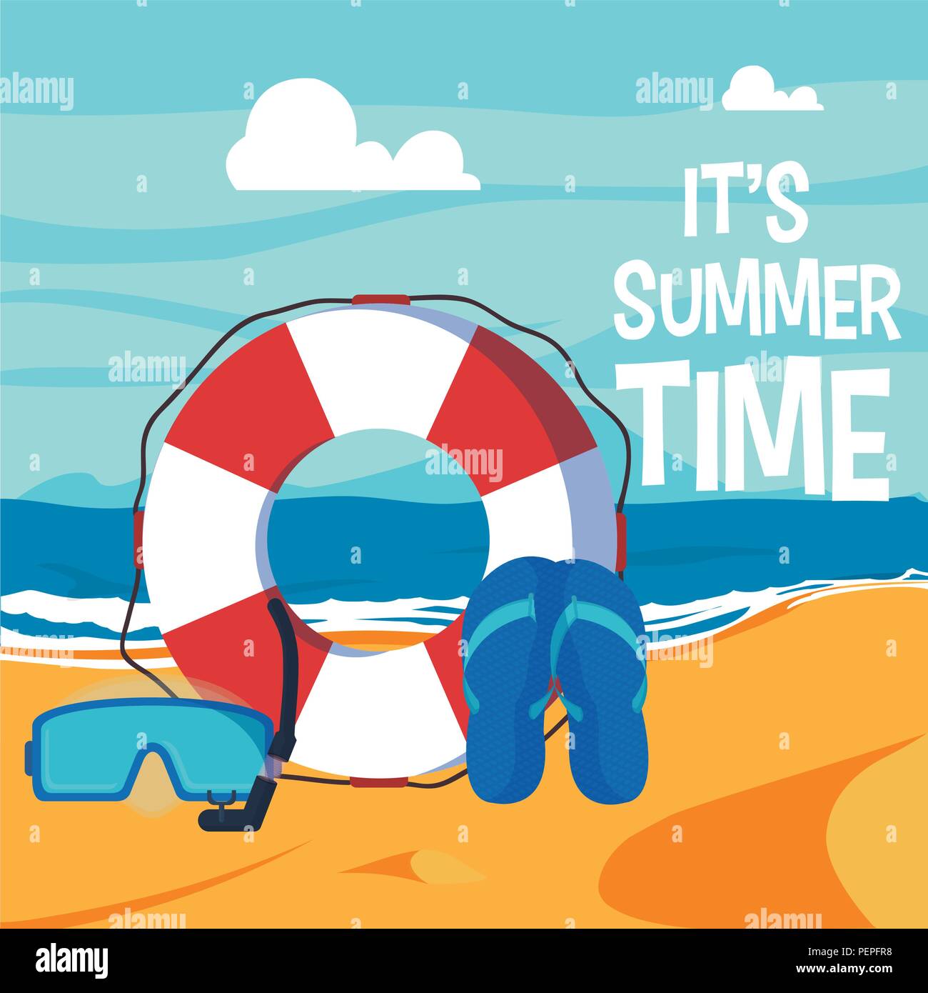 Its summer time card Stock Vector Image & Art - Alamy