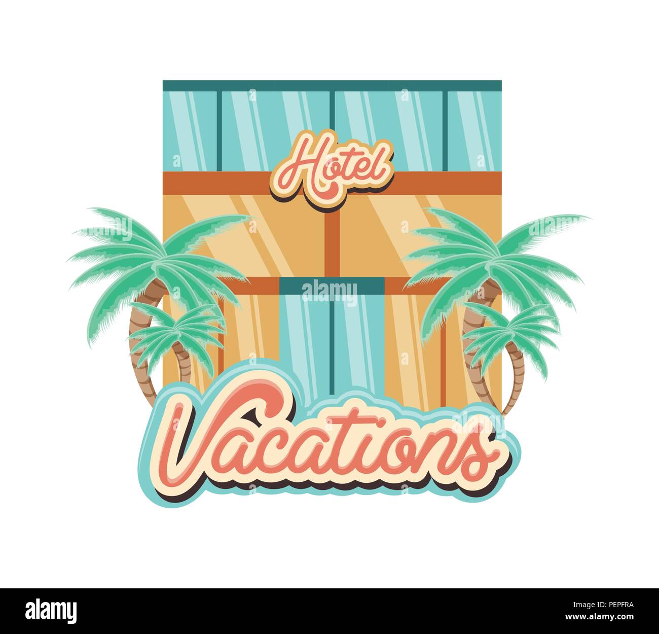 hotel building vacations days vector illustration design Stock Vector ...
