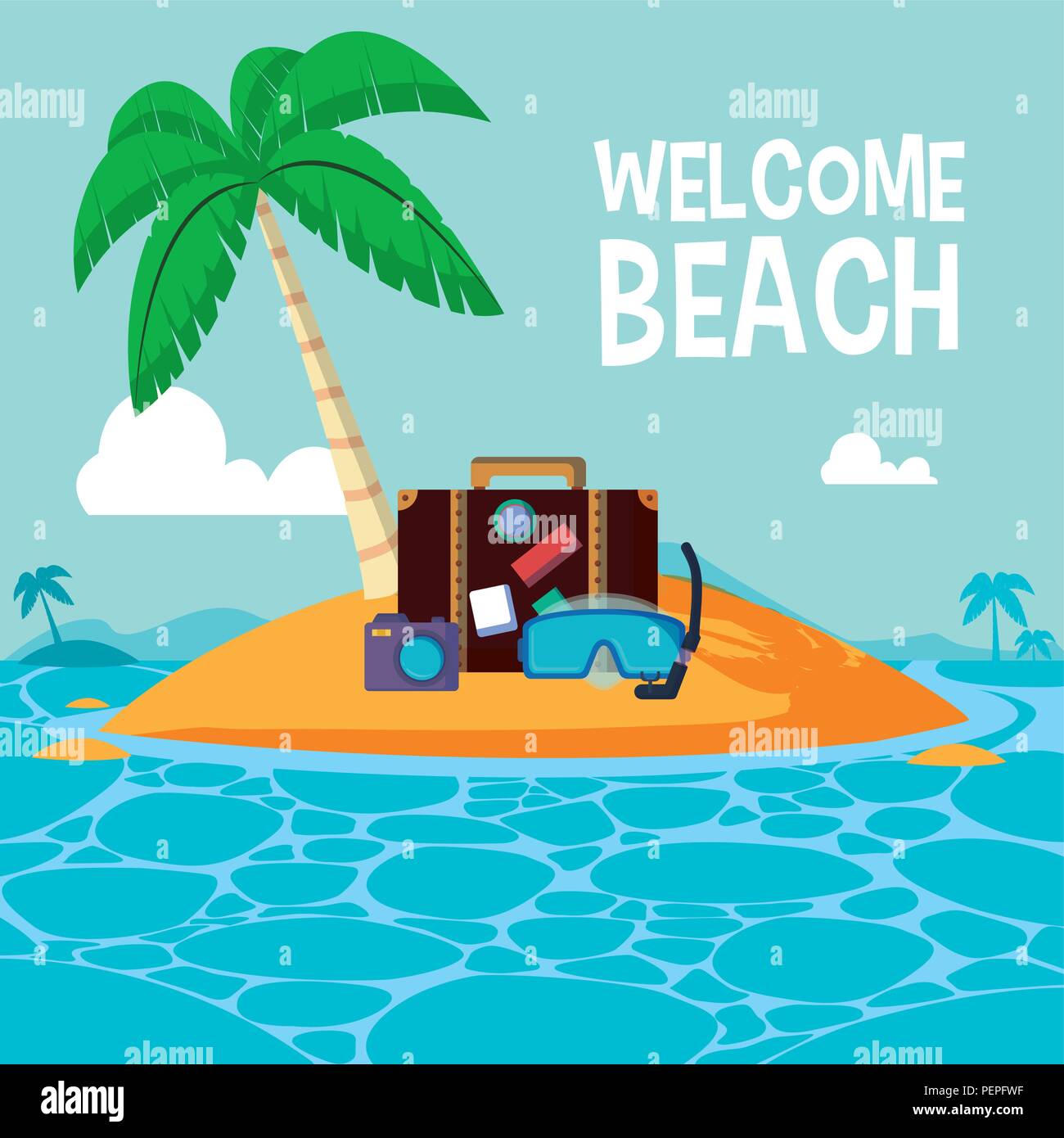 Welcome island Stock Vector Images - Alamy