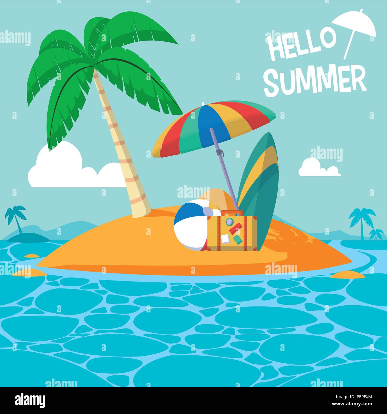 Its summer time card Stock Vector Image & Art - Alamy