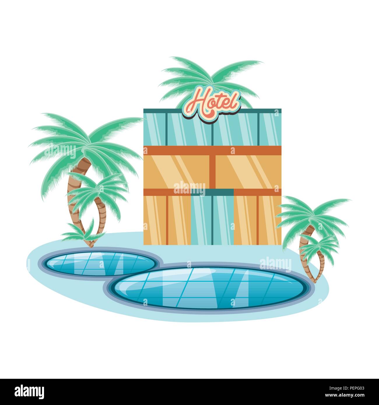 hotel building vacations days vector illustration design Stock Vector ...