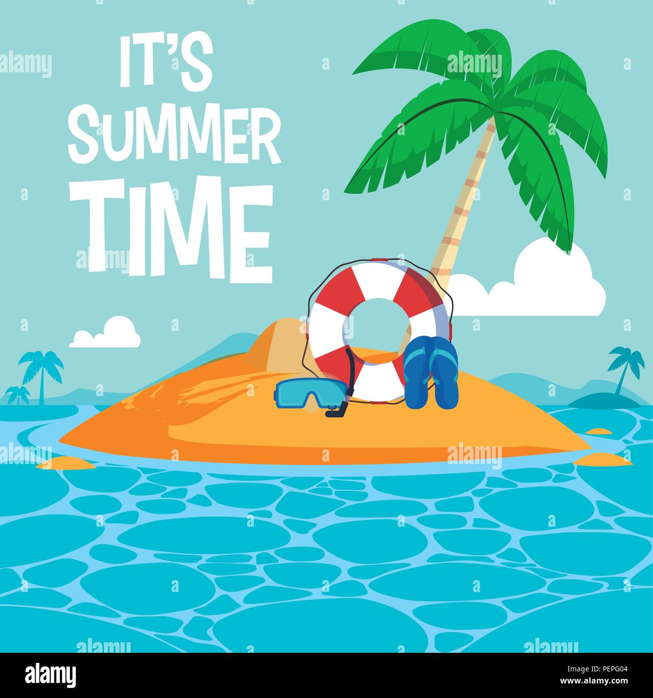Its summer time card Stock Vector Image & Art - Alamy