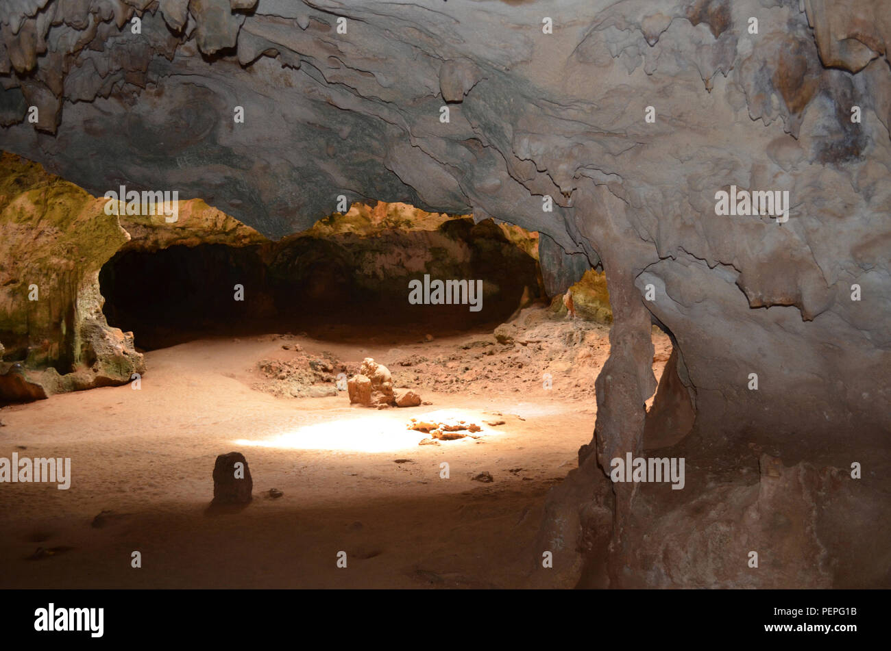 Cavern in Quadirikiri cave in Aruba's Arikok National Park Stock Photo - Alamy