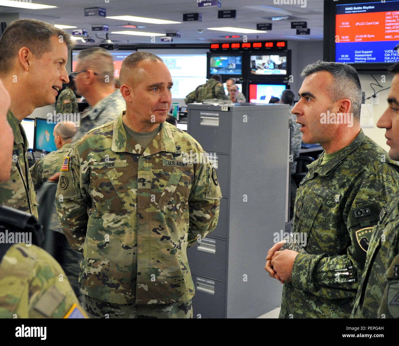 Lt. Gen. Daniel Hokanson (far left), deputy commander, U.S. Northern ...