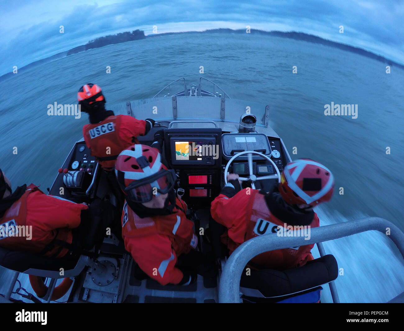 A 47-foot Motor Life Boat crew from Coast Guard Station Quillayute ...