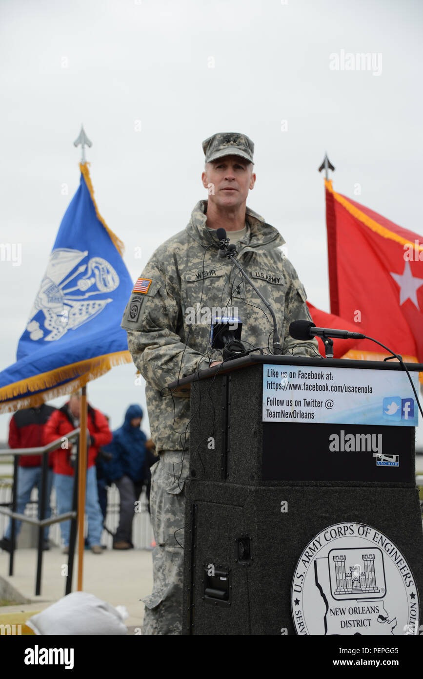 U.S. Army Brig. Gen. Michael Wehr, commander of the U.S. Army Corps of ...