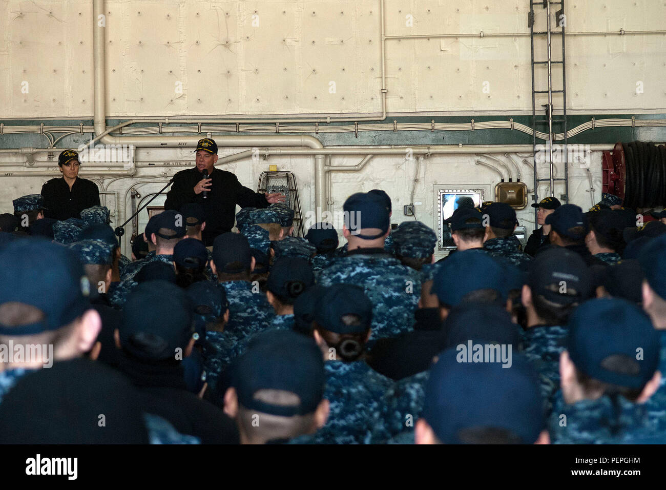 SASEBO, Japan (Jan. 15, 2016) Rear Adm. John B. Nowell, commander of ...